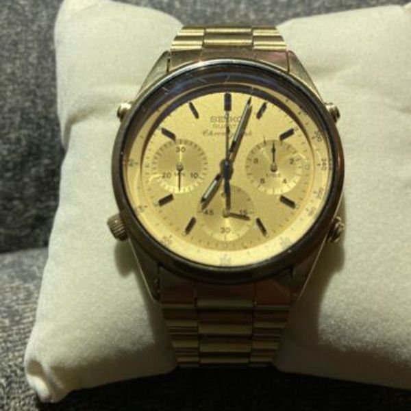 Seiko 7a28-7029 Vintage Quartz Chronograph - Gold - Excellent Condition. | WatchCharts