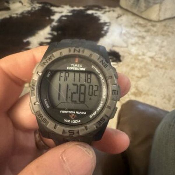 Timex Expedition Watch Vibration Alarm M540 New Battery Working ...