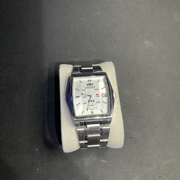 Running Orient Automatic Day Date Mens Tank Watch Used Original ...
