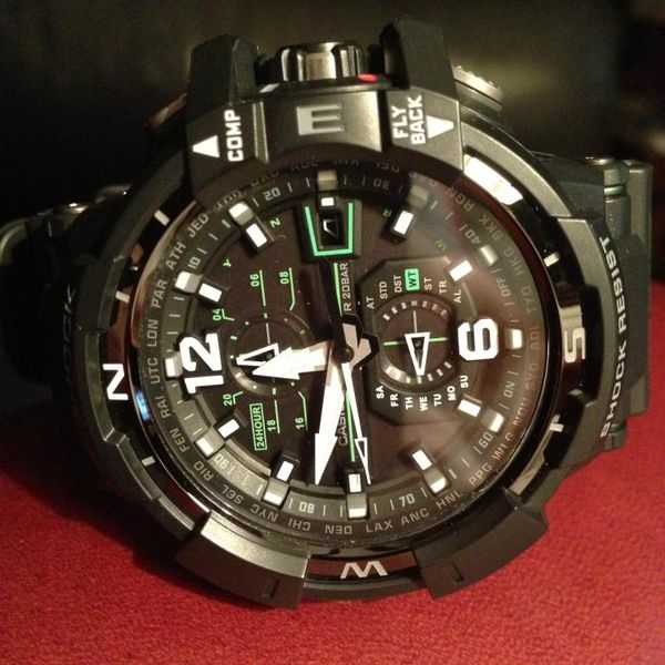 FS: Casio G-Shock Aviator Black w Green Accents | WatchCharts Marketplace
