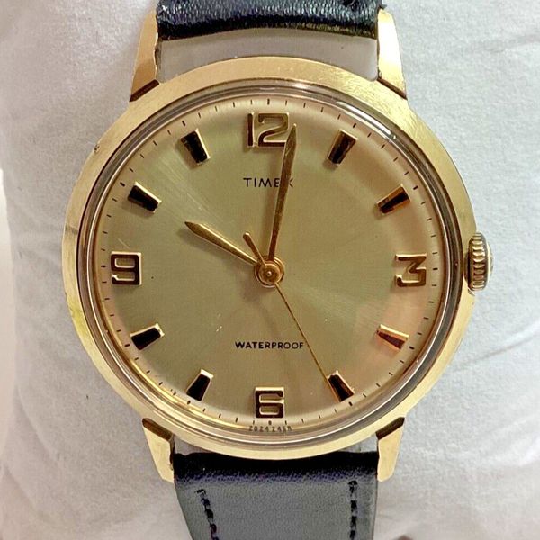 1968 Timex 34MM Marlin Mens Mechanical Sunburst Watch 20242468 Serviced ...