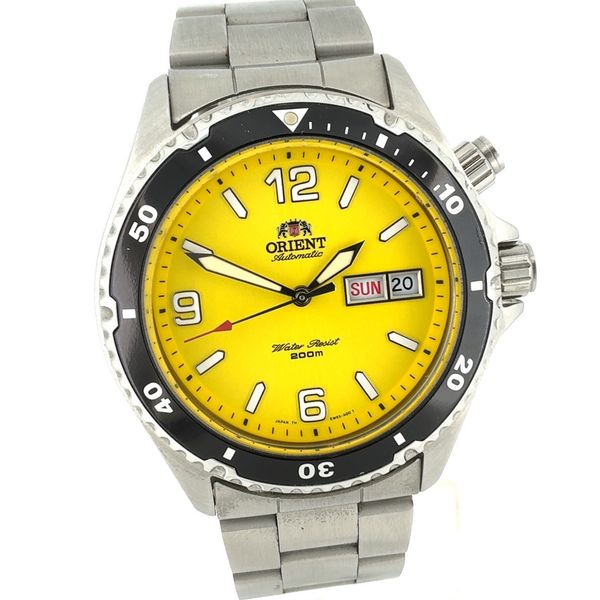 Orient Mako Gen 1 Automatic Day Date Yellow Dial 40mm Watch Double ...