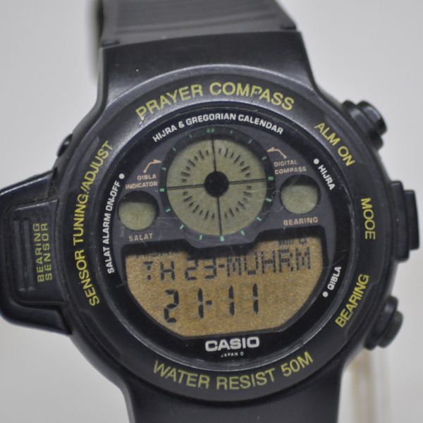 VINTAGE CASIO CPW-310 PRAYER WATCH QIBLA ISLAMIC MODULE 1044 ...