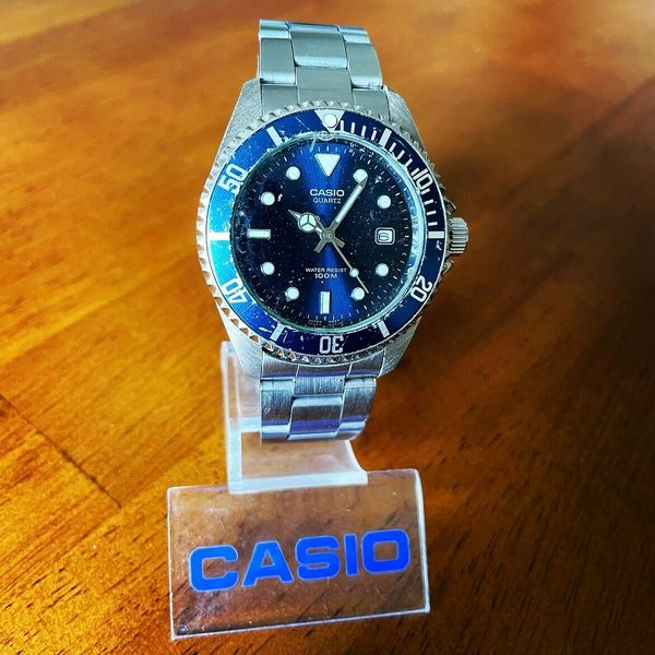 RARE Vintage 1996 Casio MTD-1010 100M Quartz Diver Watch Module 1346 ...