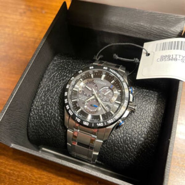 Citizen Men's PCAT Eco-Drive Chronograph Super Titanium, Silver CB5908 ...