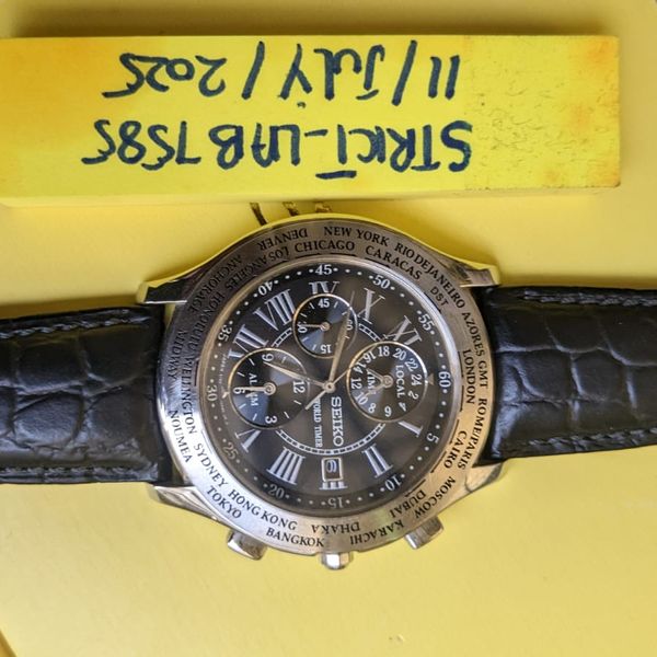 [wts] Rare Seiko SPL005P1 Stainless Steel Chronograph World Timer ...