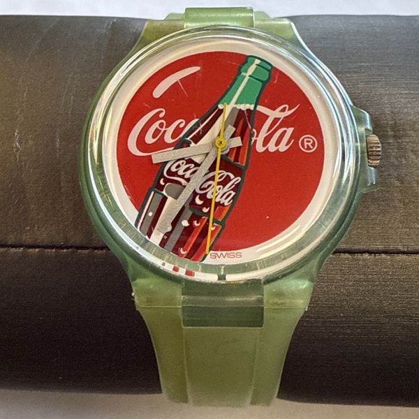 Vintage Coca-Cola Swatch Swiss Watch Unisex With Green Band ...