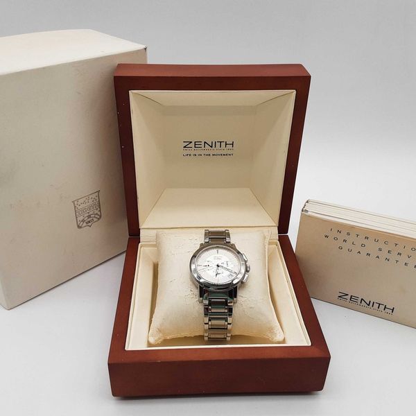 Zenith 40 Port Royal V El Primero White Dial Steel Automatic Watch ...