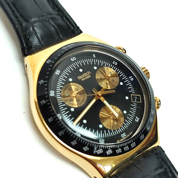 2002 SWATCH IRONY YCG401 - 007 JAMES BOND GOLDFINGER CHRONOGRAPH CONDITION | WatchCharts Marketplace