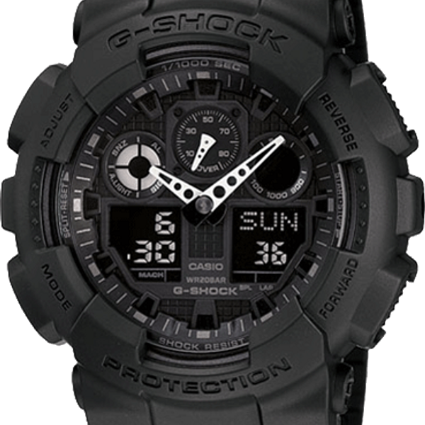 Casio G Shock GA100-1A1 Men's Analog & Digital Black And White Resin ...