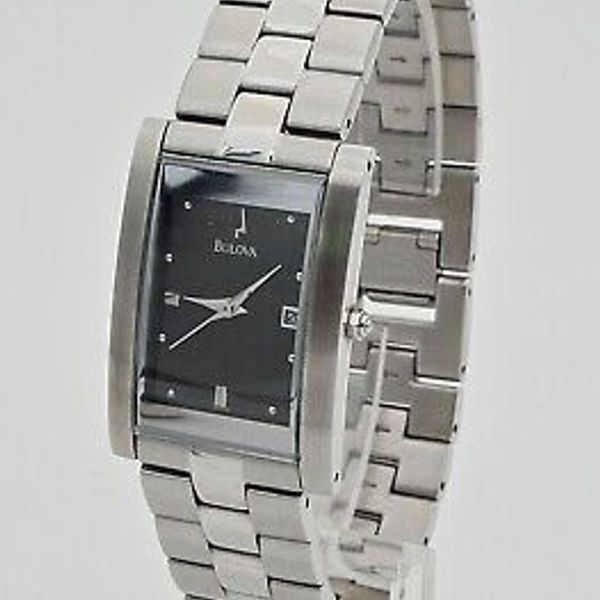 Mens Bulova Stainless Steel Watch ref# 96B59 with Original Box & Manual ...