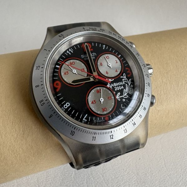 Swatch Irony Diaphane Watch Olympic Athens 2004 Aohna Chrono - New ...