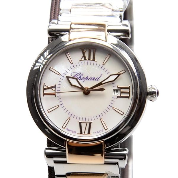 CHOPARD Chopard Imperial 18K Rose Gold/Stainless White Quartz 388541 ...