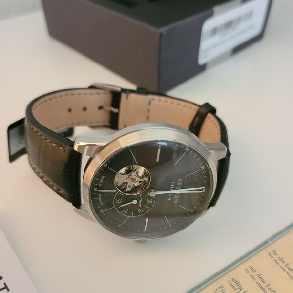 Zeppelin Flatline 7364-2 Automatic - Open Heart (Balance) Watch ...
