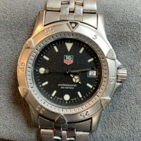 Vintage Men's Tag Heuer 1500 Series Professional 200m Divers Watch ...