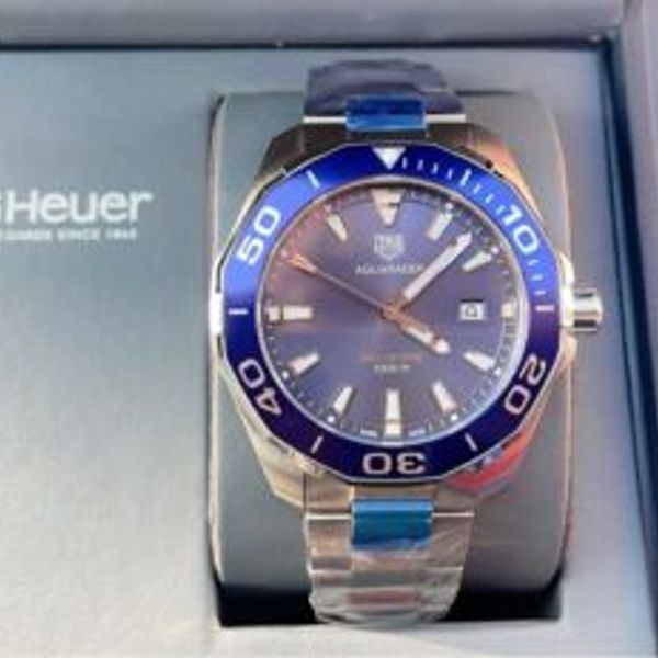 Tag Heuer Aquaracer Blue Dial Mens Watch WAY101C.BA0746 Quartz Watch ...