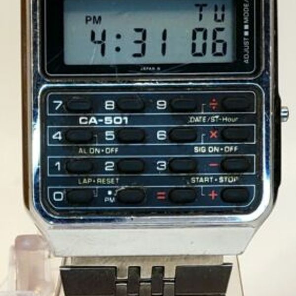 RARE Vintage 1984 Casio CA-501 Digital Calculator Watch Made in Japan ...