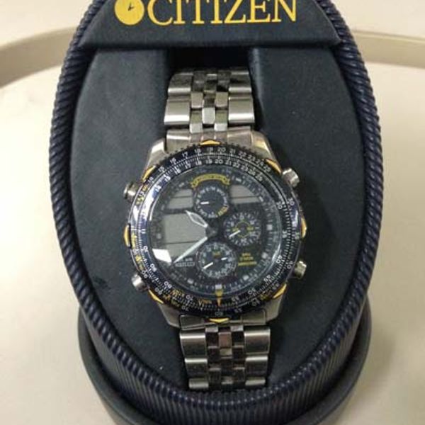 $100 - Citizen Blue Angles Navihawk World Timer GMT Classic - Stainless ...