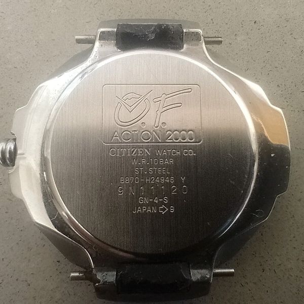 Citizen Eco Drive (Action 2000) Stainless Steel Watch WR 100M Time/Date ...