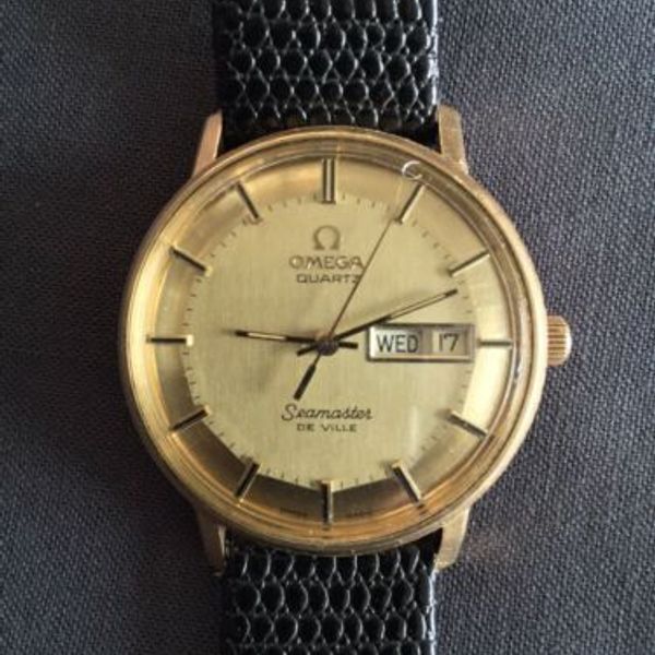 Omega Quartz Seamaster De Ville 1345 Watch, 10k gold filled, 7 jewels ...