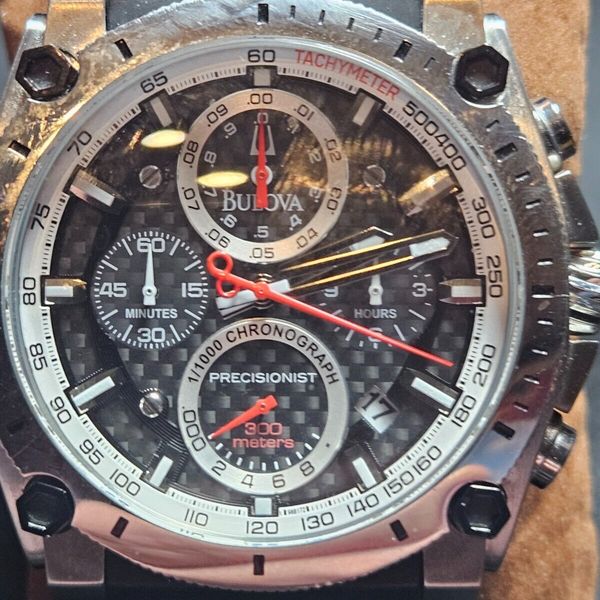 Bulova Precisionist C977745 chronograph-Date watch - 46mm Black Carbon ...
