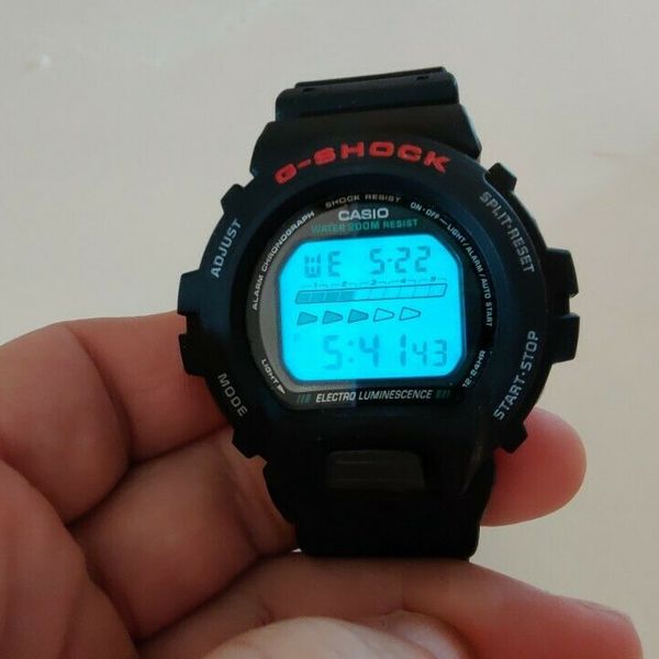 Casio Mens G-Shock DW-6600 DW6600 Module 1199 Japan Edition blue light ...