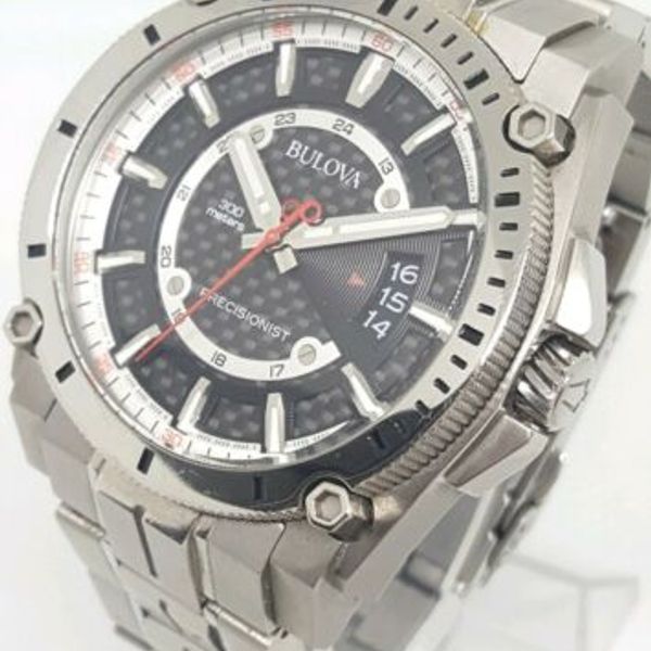 Bulova Precisionist Champlain 96B133 Men's 47mm Titanium Watch FOR ...
