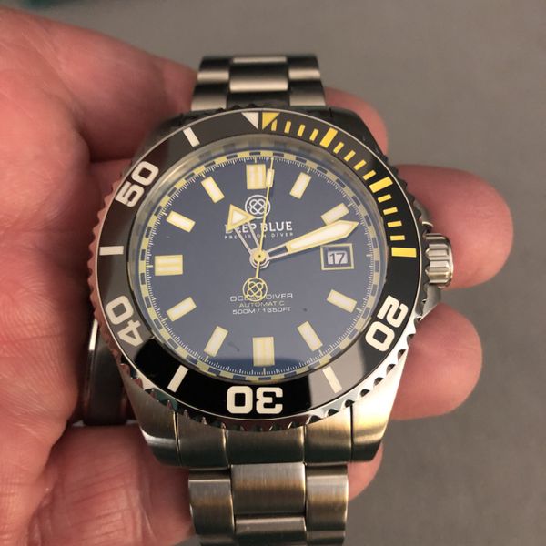 [$200 USD] Deep Blue Ocean Diver Black/ Yellow Full Kit | WatchCharts