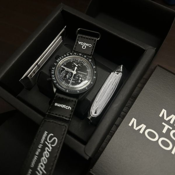 Omega X Swatch Mission To The Moonphase - New Moon SO33B700 - Full Box ...