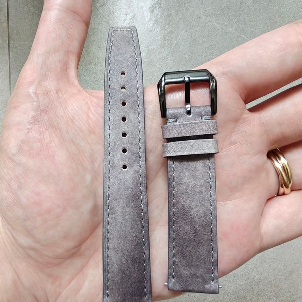 NEW: Grey Museum Patina Leather Strap with Zermatt Leather (19-16mm ...