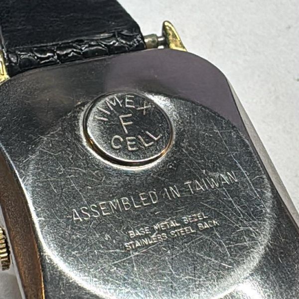 1980s Timex tank Q Quartz Rectangular Watch with England DIal Ultra ...