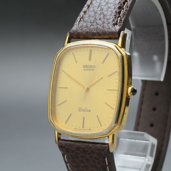 [Exc+5] Rserrved SEIKO Dolce 9521-5120 Gold quartz tank Men's Quartz Watch | WatchCharts Marketplace
