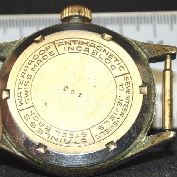 Enicar Automatic 17 Jewels Incabloc Repair/Parts Swiss Waterproof 103 ...