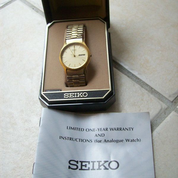 MEN'S SEIKO QUARTZ ANALOGUE WATCH WITH DATE S114V U.S.A. WITH BOX AND BOOKLET | WatchCharts ...