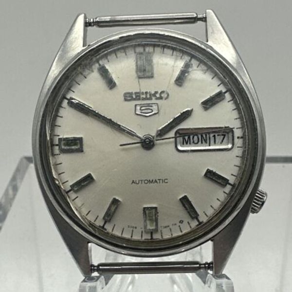 Seiko 5 Automatic 6309-7310 Watch, Arabic/English Day/Date, Silver Dial, RUNS | WatchCharts ...