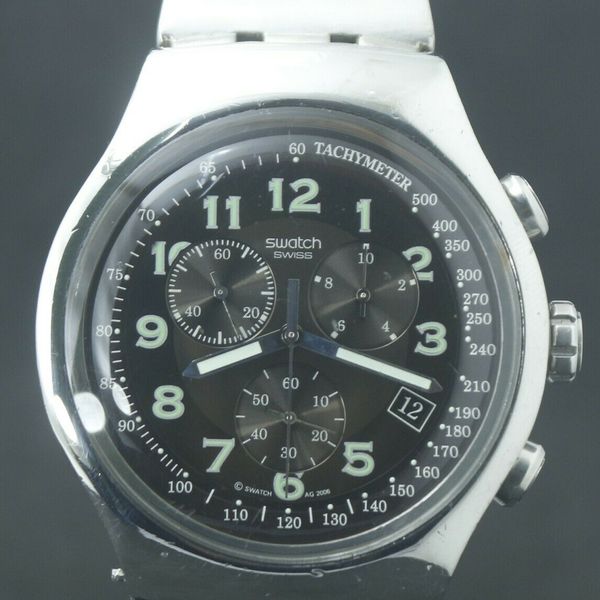 GENUINE SWATCH IRONY TACHYMETER CHRONOGRAPH QUARTZ MEN'S JUMBO SIZE WRIST WATCH | WatchCharts ...