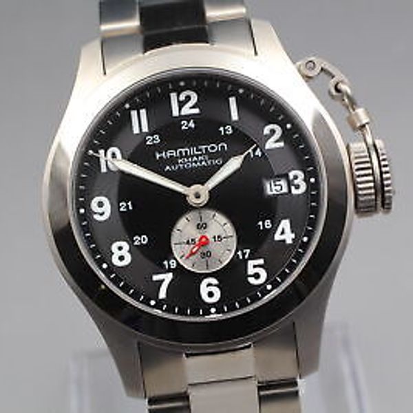 Hamilton Khaki Navy Frogman H774150 Titanium 40mm Automatic Men's Watch ...