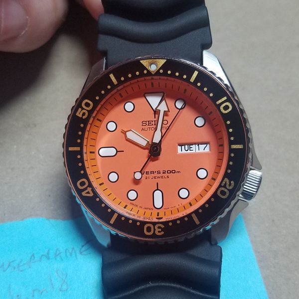 [WTS] Seiko SKX011J Orange SKX Made in Japan Diver - like new condition ...