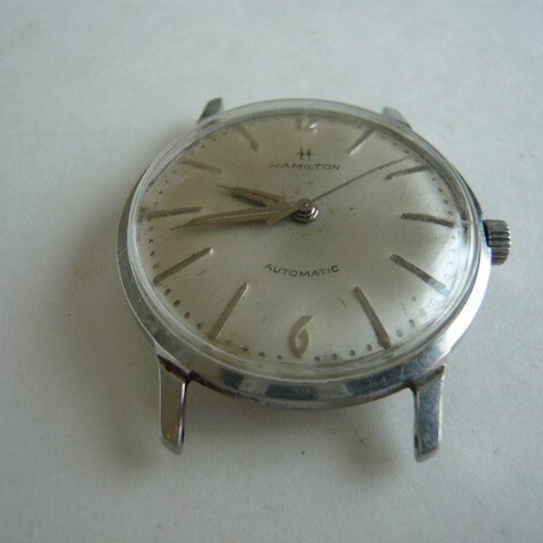 Vintage Men Automatic Watch Hamilton 17Jewels Stainless Steel Works ...