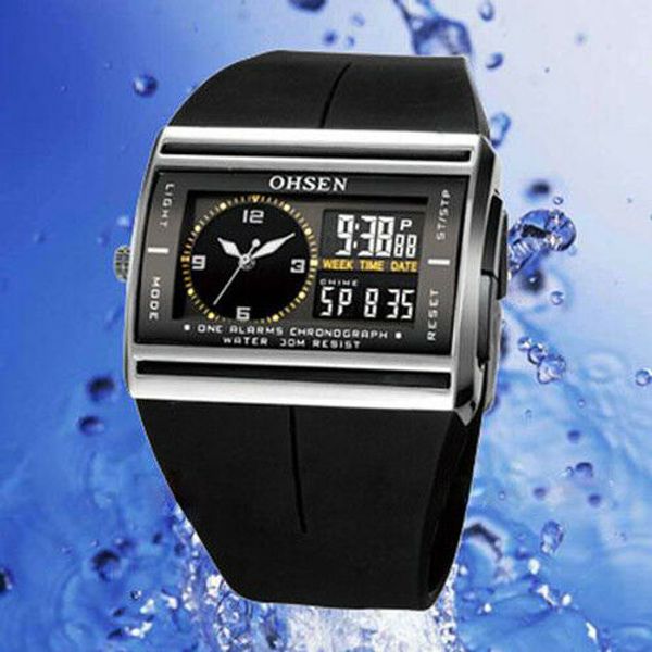 Ohsen A001 Watch Multifunction Digital & Analogue Water Resistant Sport ...