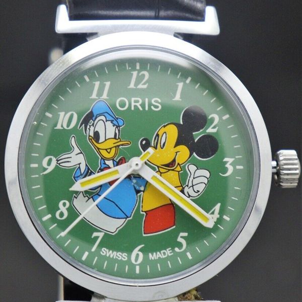 Donald Duck Mickey Mouse Dial Swiss Manual Winding Movement Cal. FHF ...