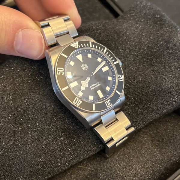 San Martin SN0121T Titanium 39mm Black Dive Watch | WatchCharts Marketplace