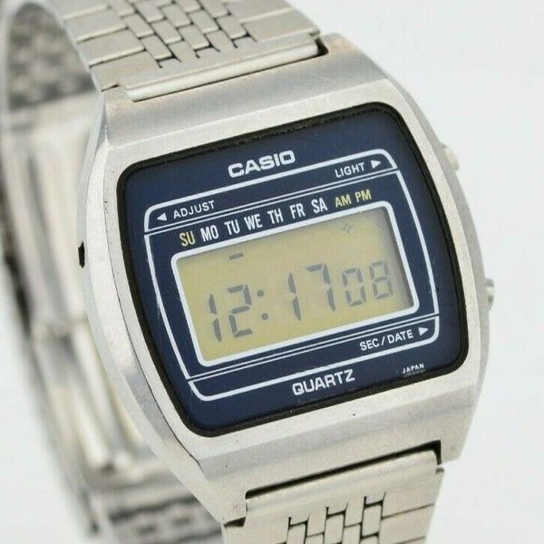 F920 Vintage Casio Digital Quartz Watch Blue Dial 54QS-19 JDM Japanese ...