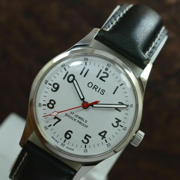Beautiful Oris Hand Wind 17 Jewels FHF ST- 96 Mechanical Men's Wrist ...