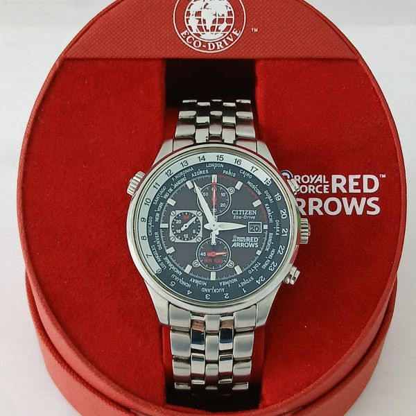 CITIZEN ECO-DRIVE RED ARROWS MEN'S SPORT WATCH CHRONOGRAPH WITH CASE ...