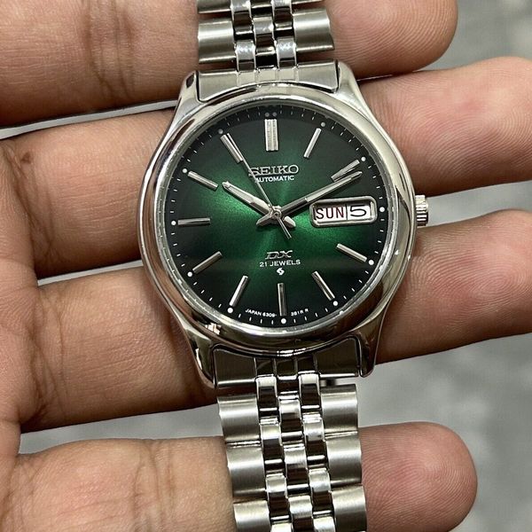 Seiko Dx Automatic 17 Jewels Green Dial(change)Japan Menâ s Wrist Watch ...