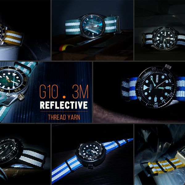 FS: Strapcode MILTAT GLOW-IN-THE-DARK 3M Reflective G10 NATO Straps ...