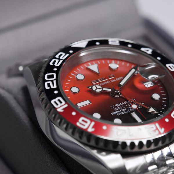CUSTOM Luxurious watch MOD Marineaster GMT, Two time zone, Seikoâ s NH ...