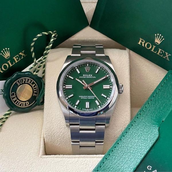 Rolex Oyster Perpetual 36mm | 126000 GREEN - Full Set | WatchCharts ...