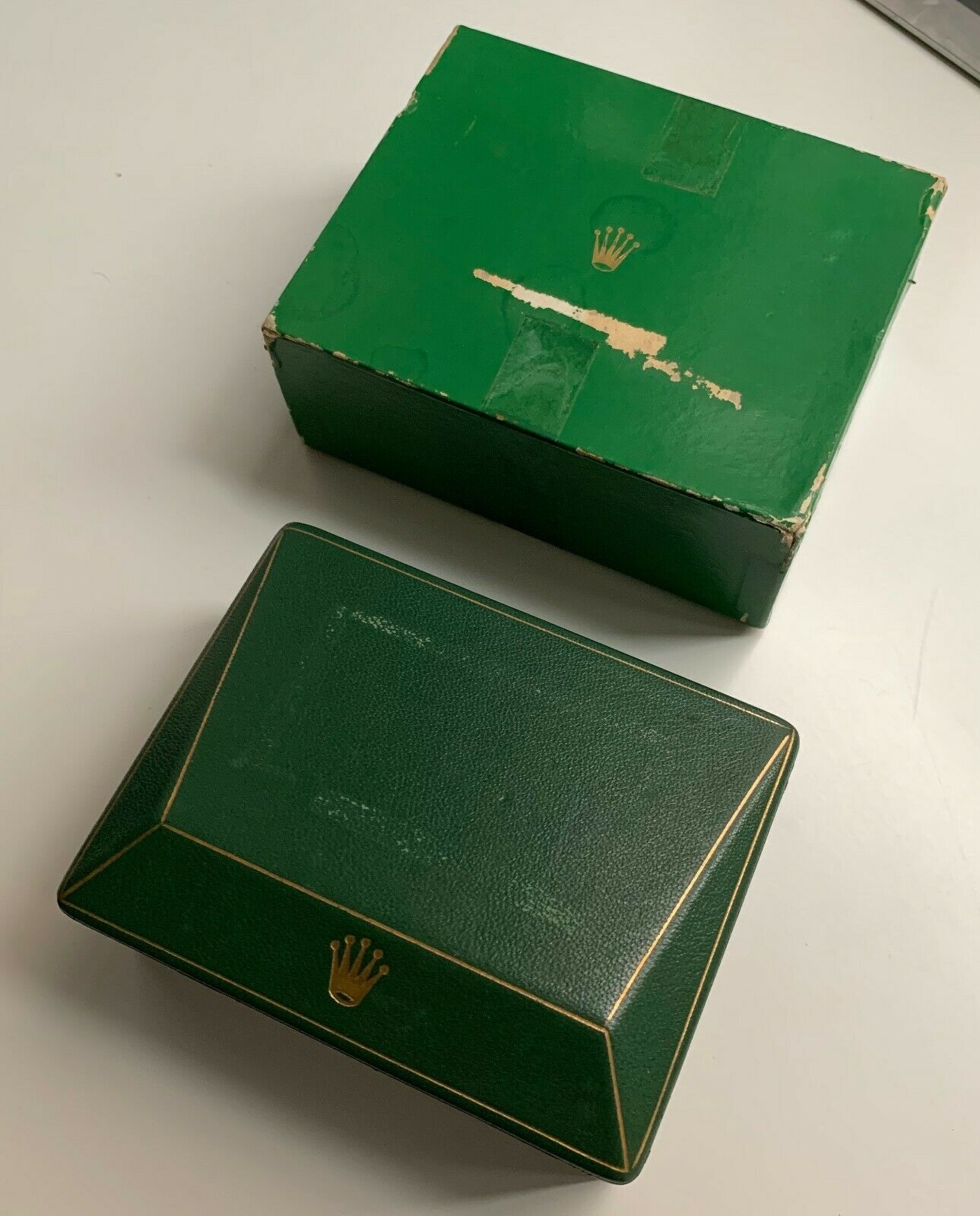 1950's Original Vintage Rolex Green Box Set Triangular Top 6605 ...
